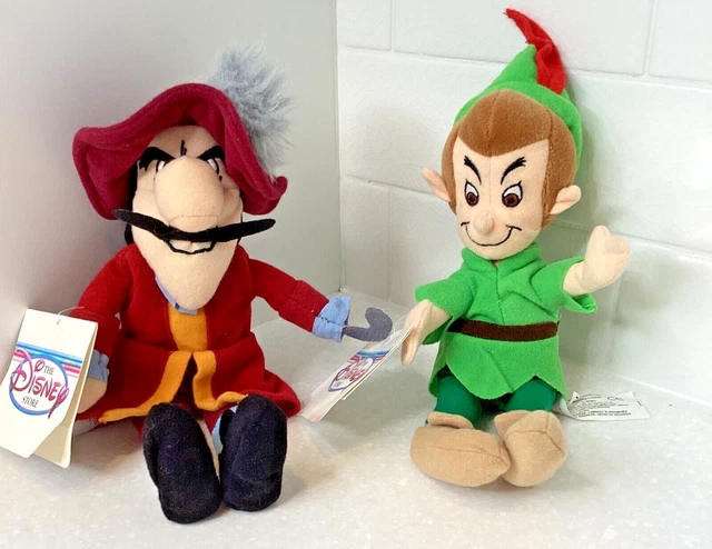DISNEY STORE PETER Pan Captain Hook Bean Bag 8" Plush $12.49 - PicClick CA