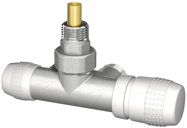 FOUR-WAY VALVE 38 mm corner valve two pipe system lance valve bathroom ...