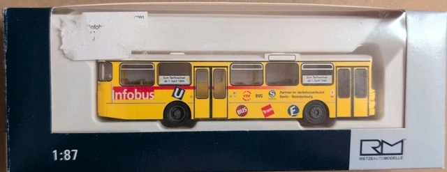 RIETZE 74307 MERCEDES Bus O305 BVG Berlin Info-Mobil Wagen 1647 ovp EUR ...