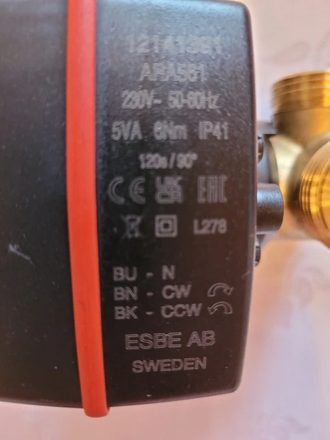 ESBE 3-WEGE-MISCHER MIT Stellmotor ARA 561, 1 Zoll, NEU EUR 70,00 ...