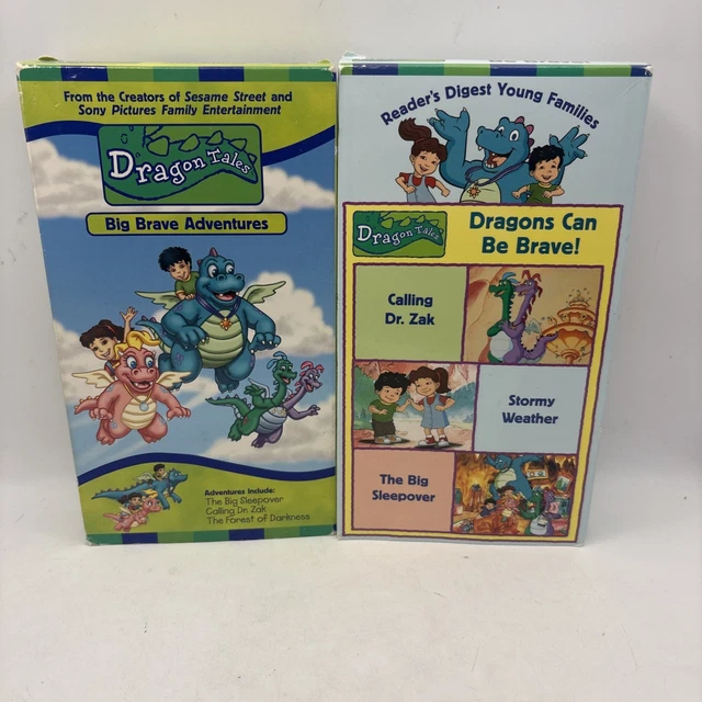DRAGON TALES VHS Lot 2 Tapes Big Brave Adventures Dragons Can Be Brave ...