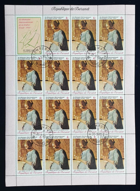BURUNDI 1969 INTERNATIONAL Letter Writing Week Full Set - Five Sheets ...