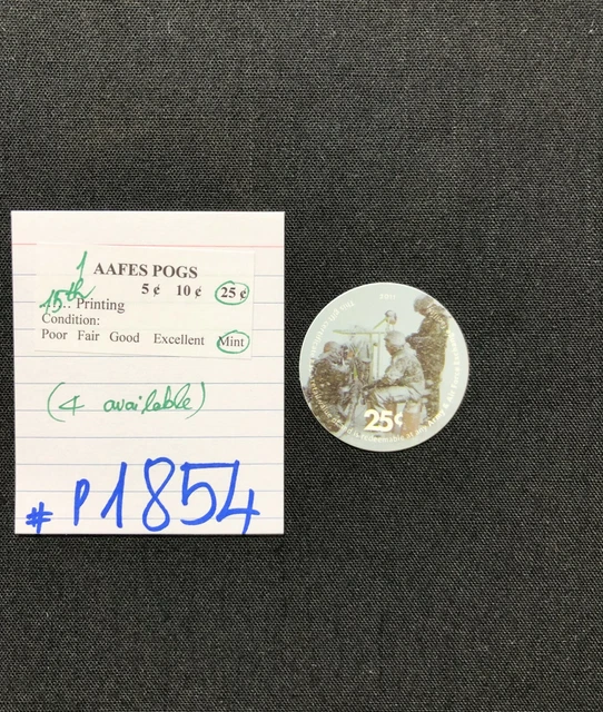 AAFES POGS, 15E série/impression, 1 POGS, 25 ¢, #P1854, COMME NEUF EUR ...