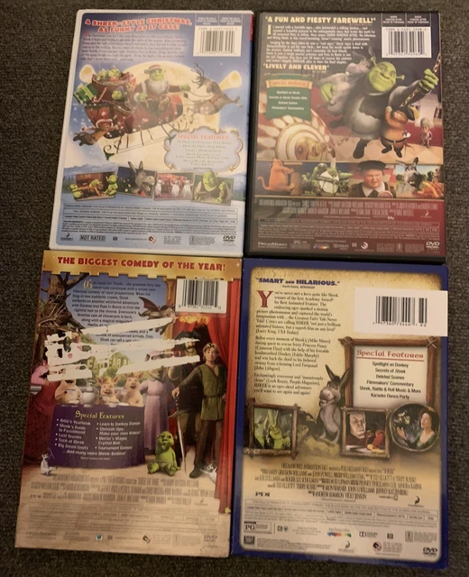 SHREK DVD LOT - Shrek, Shrek the Third, Forever After, Shrek The Halls Lot Of 4 £8.72 - PicClick UK
