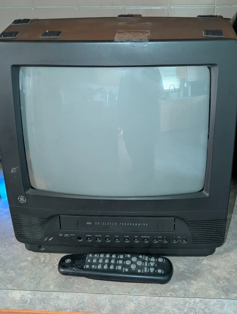 VINTAGE GE 13& CRT TV/VCR VHS Combo 13TVR60 Retro Gaming Television ...