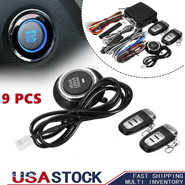 KEYLESS ENTRY ENGINE Start Alarm System Push Button Remote Starter Stop ...