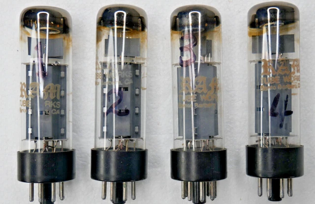 EL34 QUAD RAM Tube Works Power Tubes Test Good On Hickok 600A No ...