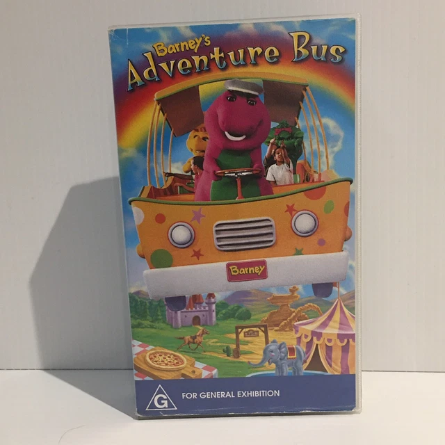 BARNEY’S ADVENTURE BUS VHS Featuring 17 Favourite Barney Songs 1998 $11 ...
