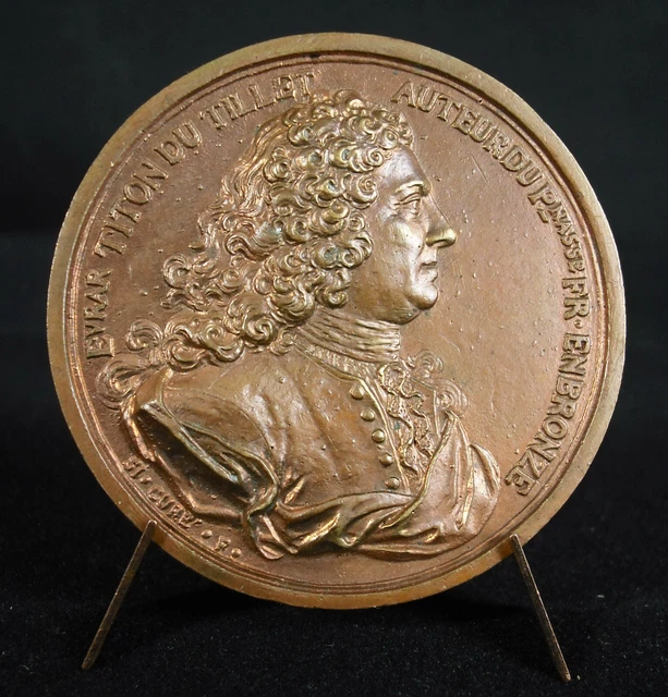 MÉDAILLE ÉVRARD TITON du Tillet 1718 Le Mont Parnasse français Louis ...