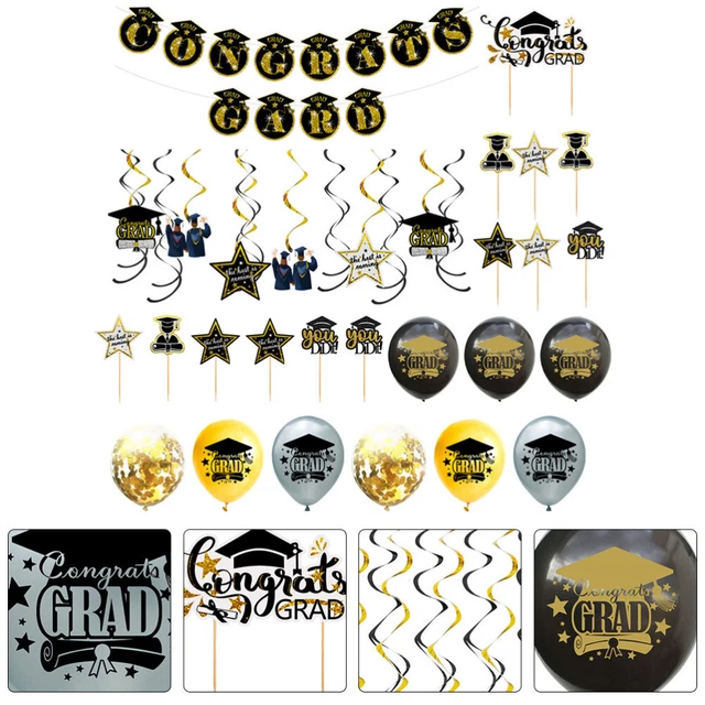 GRADUATION CEILING STREAMER Graduation Banner 2022 Grad Balloon Set £22 ...