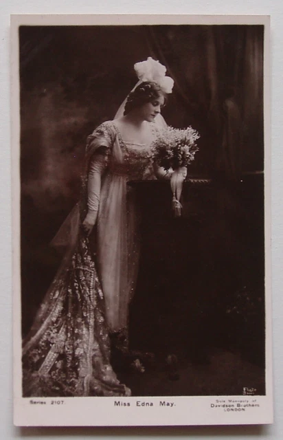 MISS EDNA MAY - Edwardian Theatre Actress 1900's Davidson Brothers ...