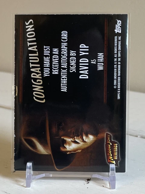 INDIANA JONES HERITAGE Autograph David Yip As Wu Han Auto $79.99 ...
