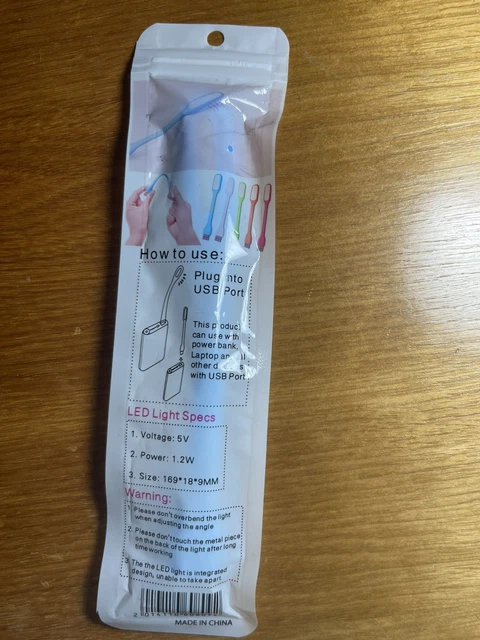 MINI USB LED Flexible Portable Light Lamp Bendable For PC Laptop Power ...