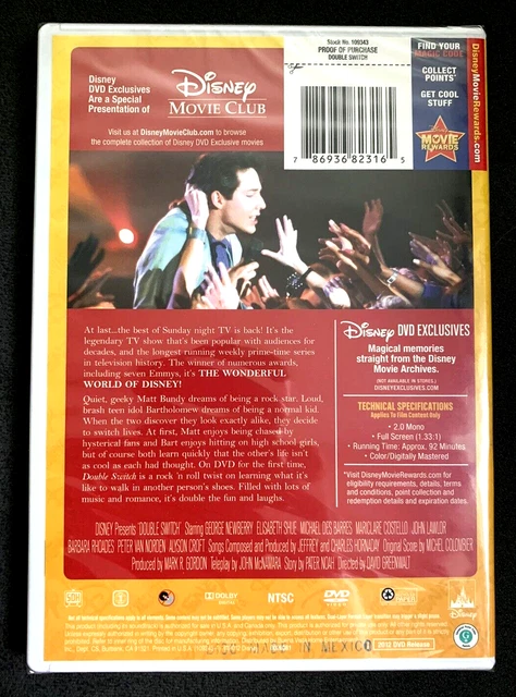 DISNEY'S DOUBLE SWITCH Disney Movie Club Exclusive DVD Elisabeth Shue ...