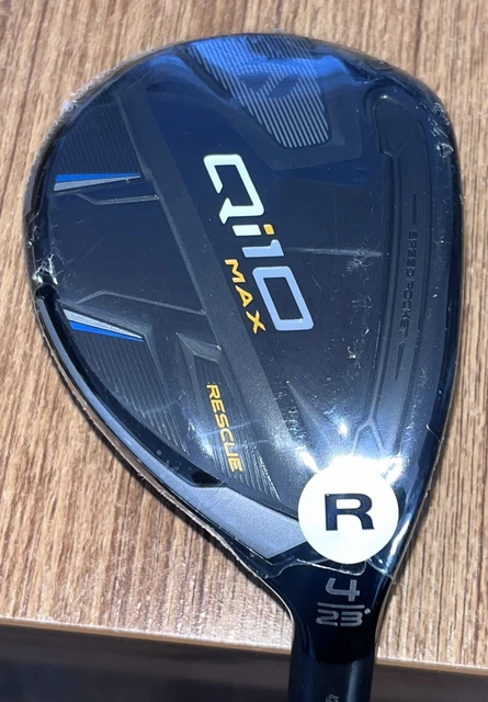 TAYLORMADE QI10 MAX Hybrid Rescue 4 Wood 23 Deg RH Reg Flex Speeder NX ...