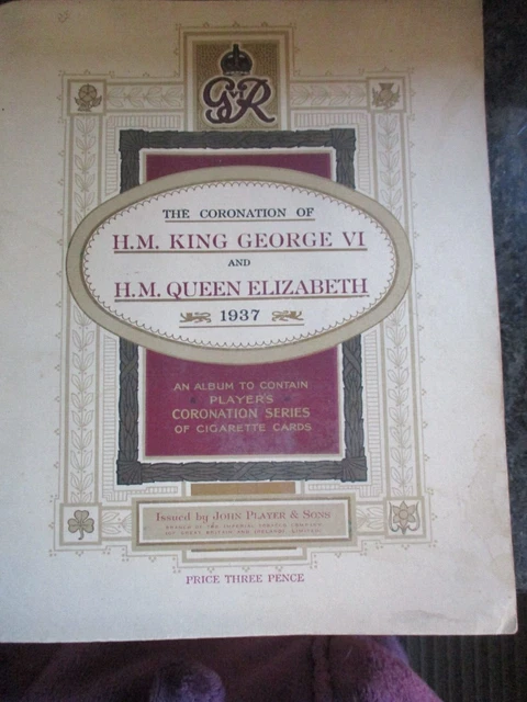 JOHN PLAYER ALBUM Of Coronation Of King George V1 & Queen Elizabeth ...