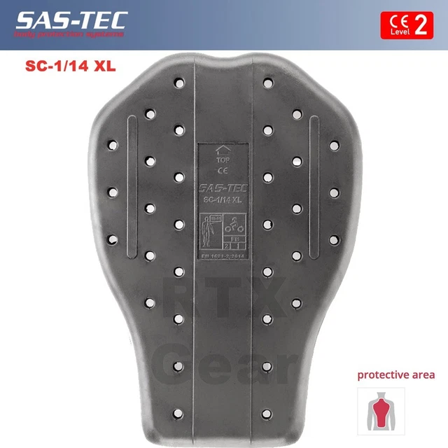 SAS-TEC LEVEL 2 Biker Jacket Spine Insert Back Protector Armour Pad ...