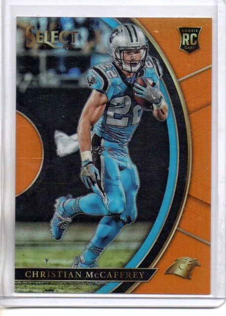 2017 CHRISTIAN MCCAFFREY PANINI SELECT CONCOURSE RC ROOKIE ORANGE PRIZM ...