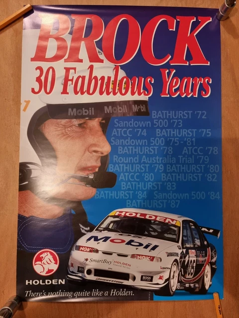 RARE HOLDEN/ PETER Brock 30 yrs Holden Motorsport poster, 41x 59.5cm ...