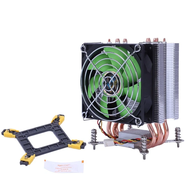 PURE COPPER 4 Heat Pipe Thermal Processor Cooler For Lga /1150 / 11H4 ...