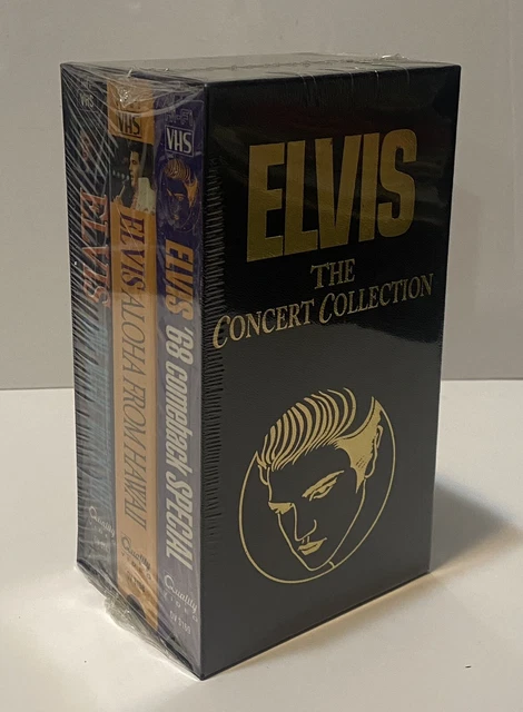 ELVIS PRESLEY THE Concert Collection, Box Set of 3 VHS Videos, Brand ...