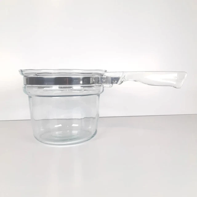VINTAGE PYREX CLEAR Glass Double Boiler Insert Pot 1.5 Quart 6283 ...