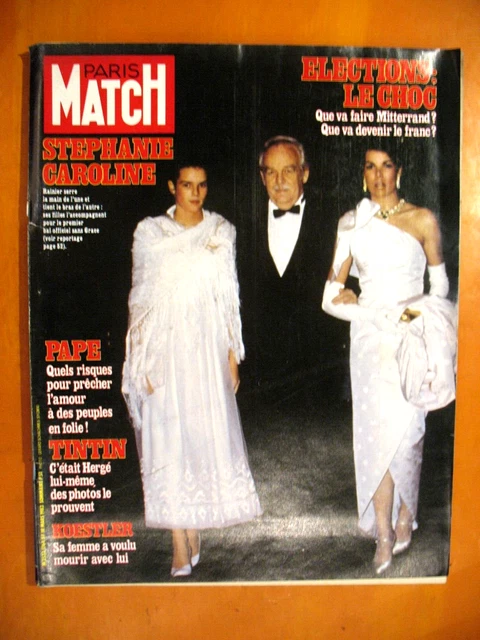PARIS MATCH N° 1764 du 18/03/1983- Stéphanie et Caroline avec Rainier. Koestler EUR 2,49 ...