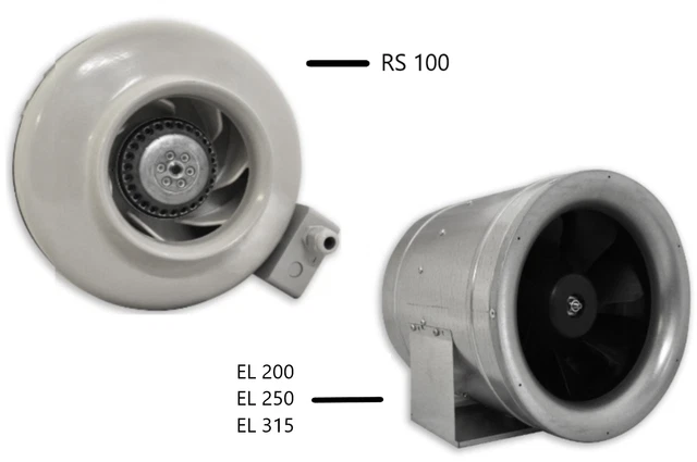 RUCK FAN, IN-LINE, Centrifugal fan, Ducting, Ventilation, Hydroponics ...