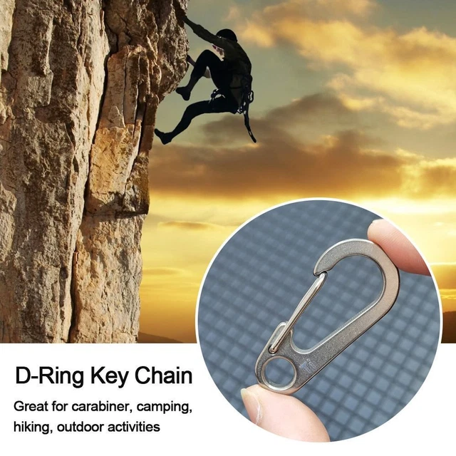 EDC GEAR OUTDOOR Hook D-Ring Key Chain Camping Keyring D Carabiner ...