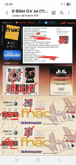 2 PLACE CONCERT Jul 2026 En Fosse EUR 100,00 - PicClick FR