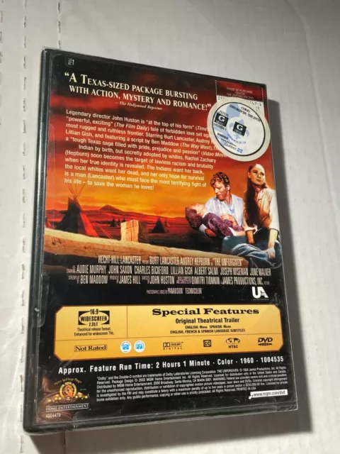 The Unforgiven Dvd ScellÉ Burt Lancaster Audrey Hepburn Mgm
