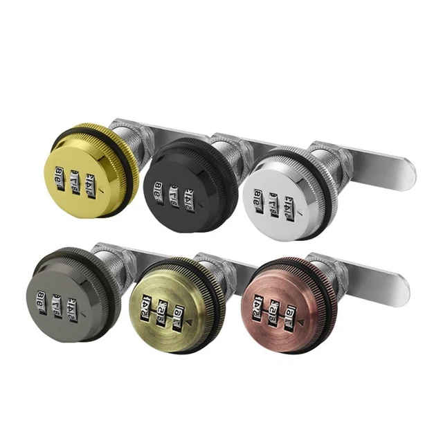 CABINET CAM LOCK 20mm Rotary Tongue 3 Digit Combination Password Box ...
