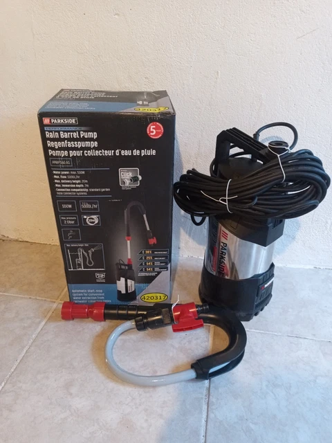 RAIN BARREL PUMP Parkside Performance pprp550 £79.91 - PicClick UK