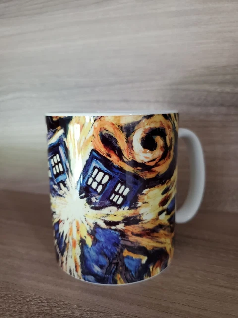 DOCTOR WHO VAN Gogh Exploding Tardis 10 OZ Coffee Tea Mug Cup BBC 2012 ...
