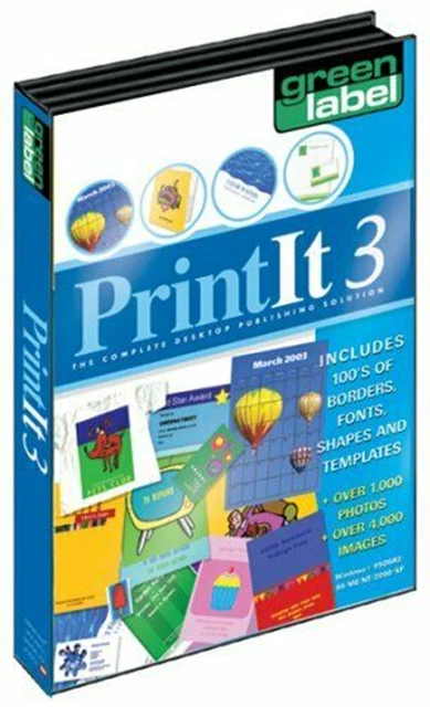 GREENSTREET PRINT IT 3 Windows 98 2003 alta qualità spedizione gratuita ...