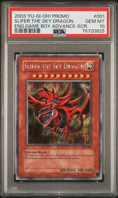 YU-GI-OH! SLIFER THE Sky Dragon GBI 001 SECRET RARE PSA 10 GEM MINT $750.00 - PicClick CA