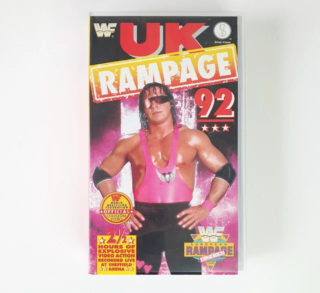 WWF UK RAMPAGE 92 Wrestling VHS Cassette Tape Brett Hart 2.5hrs 1992 £9 ...