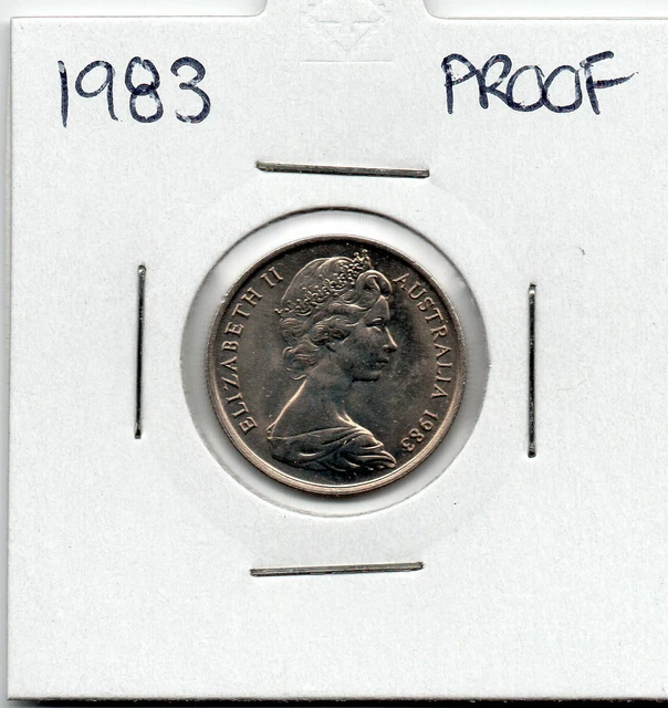 1983 AUSTRALIAN 5 Cent Proof Coin In 2X2 Holder EUR 2,39 - PicClick IT