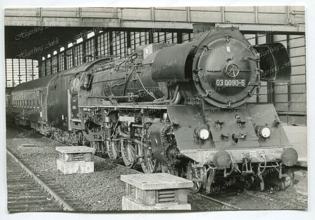 EISENBAHN FOTO DDR Dampflok Deutsche Reichsbahn DR 03 0090 Ort ... EISENBAHN FOTO DDR Dampflok Deutsche Reichsbahn DR 03 0090 Ort ...