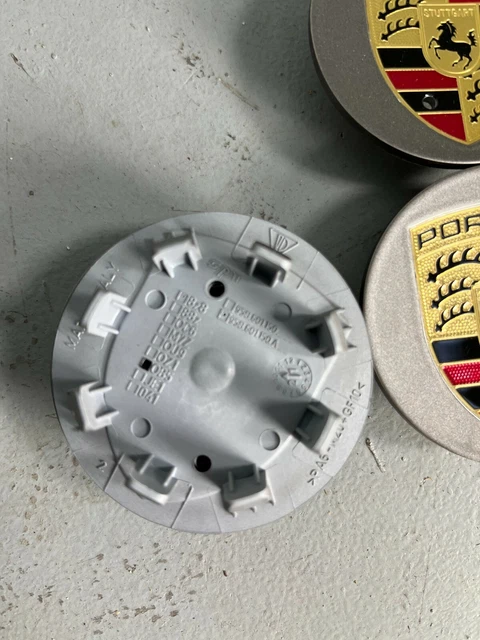 PORSCHE MACAN NABENDECKEL PLATINUM OB5 NEU und ORIGINAL 4x seidenmatt ...