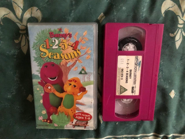 BARNEY - 1-2-3-4 Seasons (VHS,PAL 1996) POLYGRAM VIDEO [PINK TAPE] £29. ...