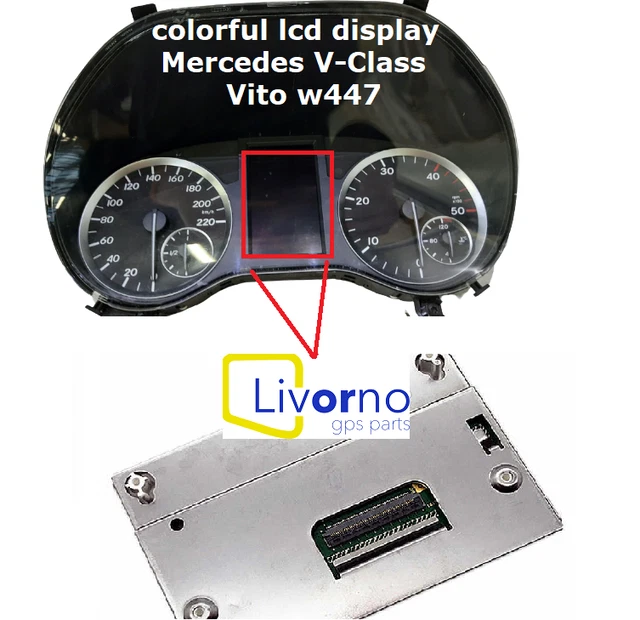 MERCEDES V-CLASS VITO W447 LCD DISPLAY SCREEN dashboard replacement ...