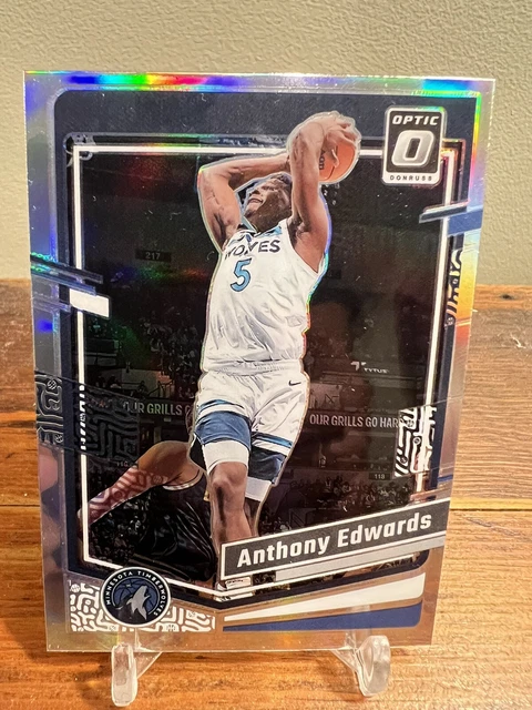 ANTHONY EDWARDS 23-24 Donruss olografo ottico argento prizm #59 lupi di ...