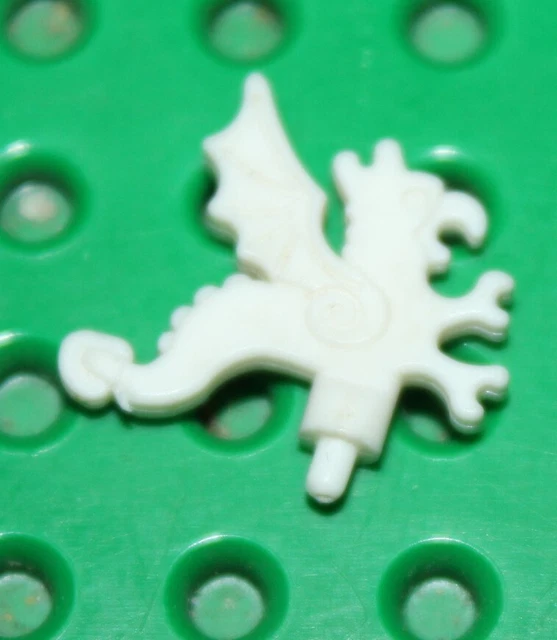 LEGO WHITE MINIFIGURE, Plume Dragon ref x47 set 6086 Black Knight's ...