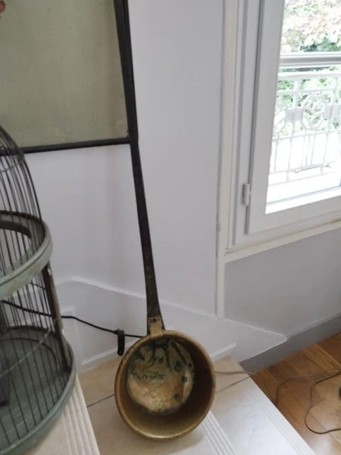 -ANCIENNE CASSOTTE COUADE en CUIVRE LOUCHE A EAU ART POPULAIRE DECO ...