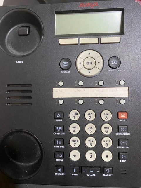 2 AVAYA MODEL 1408D02A-003 IP Phone Charcoal Grey Used and sanitized ...