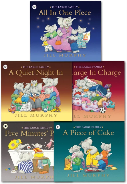 LARGE FAMILY COLLECTION Jill Murphy 5 Books Set Children illustrated ...