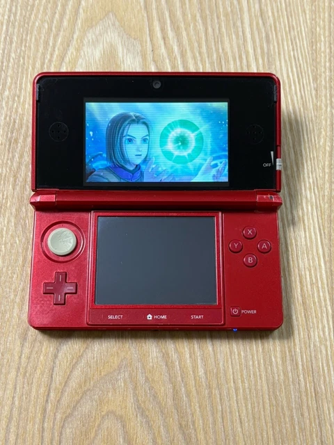 NINTENDO 3DS RED Console Great Condition With 4GB SD Card Japan Tested ...
