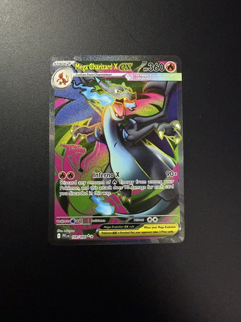 MEGA CHARIZARD X EX 109/094 Me02: Phantasmal Flames Holo £43.81 ...