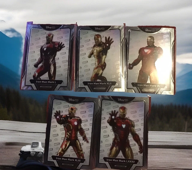 IRON MAN DISNEY 100 Marvel Kakawow Phantom 5 Different Card Lot + Iron ...
